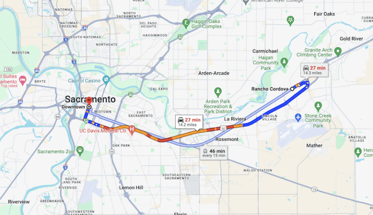 The Distance Between Sacramento And Rancho Cordova (how Far Is Rancho ...